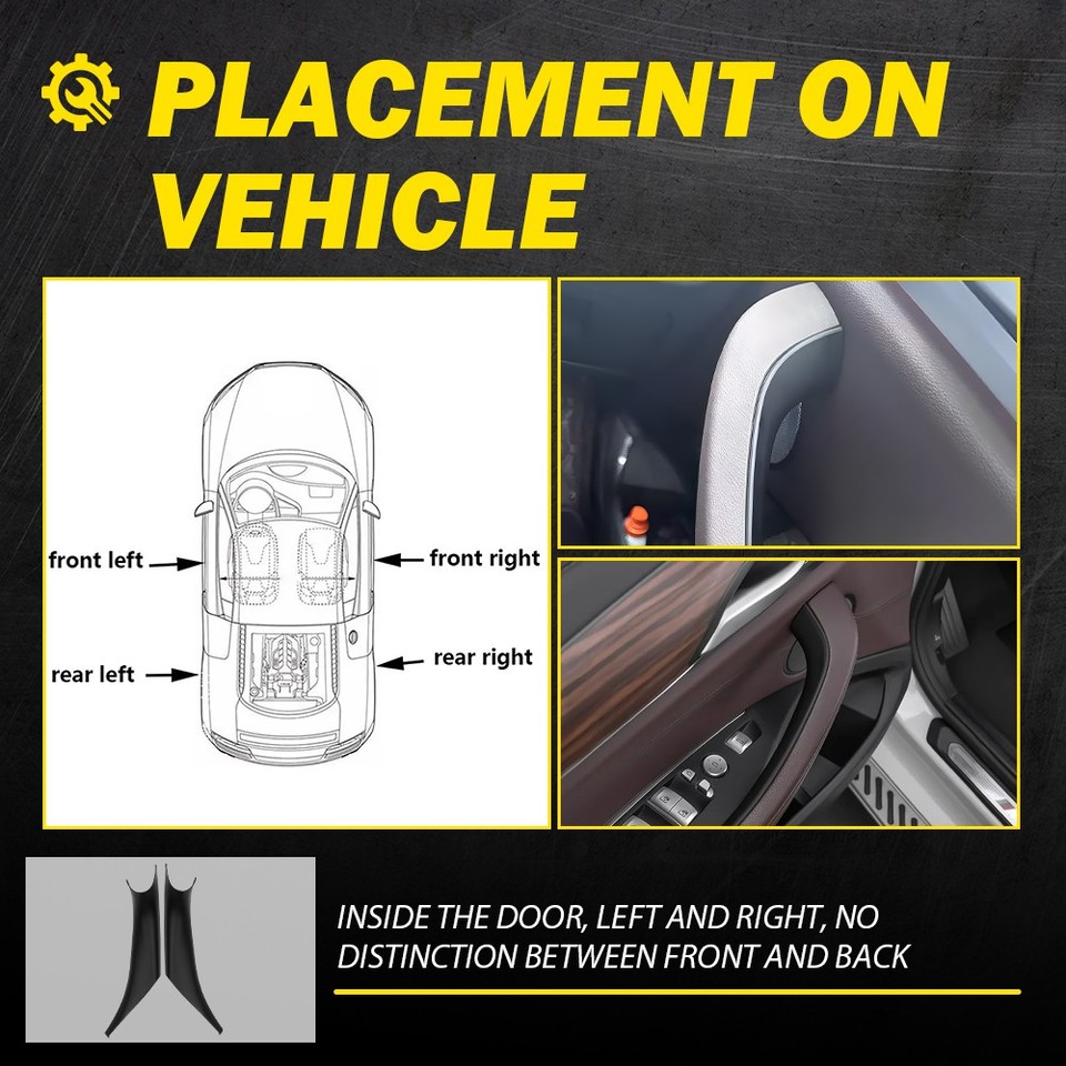 For BMW X3 G01 2018-2024 & X4 G02 2019-2024 Interior Door Handle Cover ...