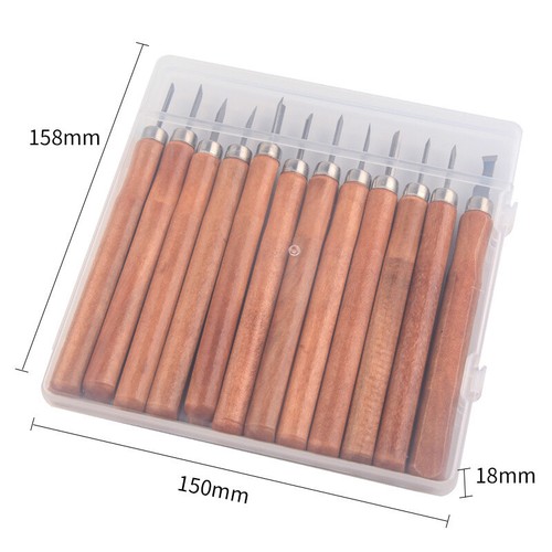 Professional Gouges Tools 12Pcs/set Woodworking Carving Hand Chisel Kit ...