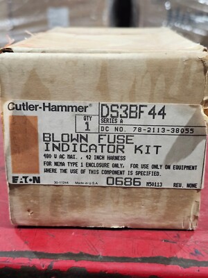 NEW IN BOX CUTLER HAMMER BLOWN FUSE INDICATOR KIT DS3BF44 | eBay