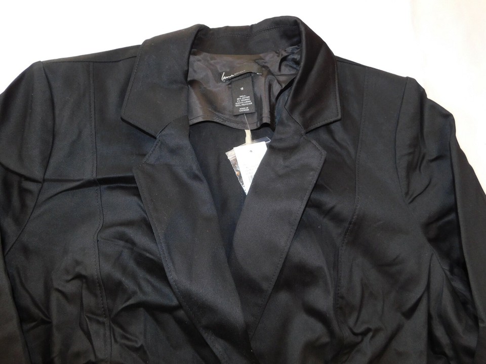 Lane Bryant Women's Ladies Long Sleeve Jacket Sport Coat Black 18 A3013 ...