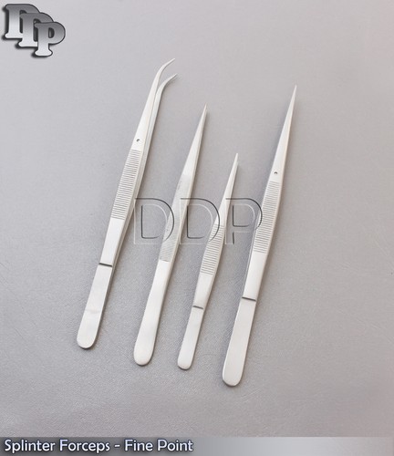 Splinter Forceps - Fine Point - Surgical Set of 4 Pieces | eBay