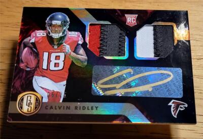 Calvin Ridley RC #6/25 Gold Auto Jersey 2018 Gold Standard Tennessee ...