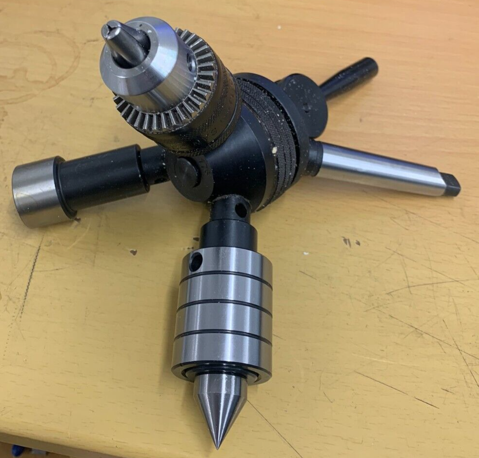 2MT TAILSTOCK TURRET TRI HEAD DRILL CHUCK LIVE CENTRE TO FIT MYFORD 7 ...