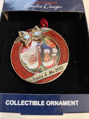 Silver Colored Christmas Ornament Santa and Me Photo Holder 2012 | eBay