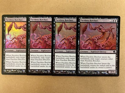 MTG 4x FOIL Faceless Butcher Premium Deck Series: Graveborn Pauper ...
