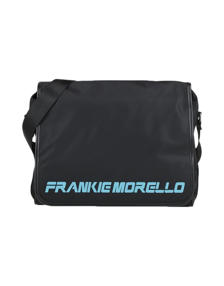 RRP€220 FRANKIE MORELLO Messenger Bag Large Logo Adjustable Strap ...