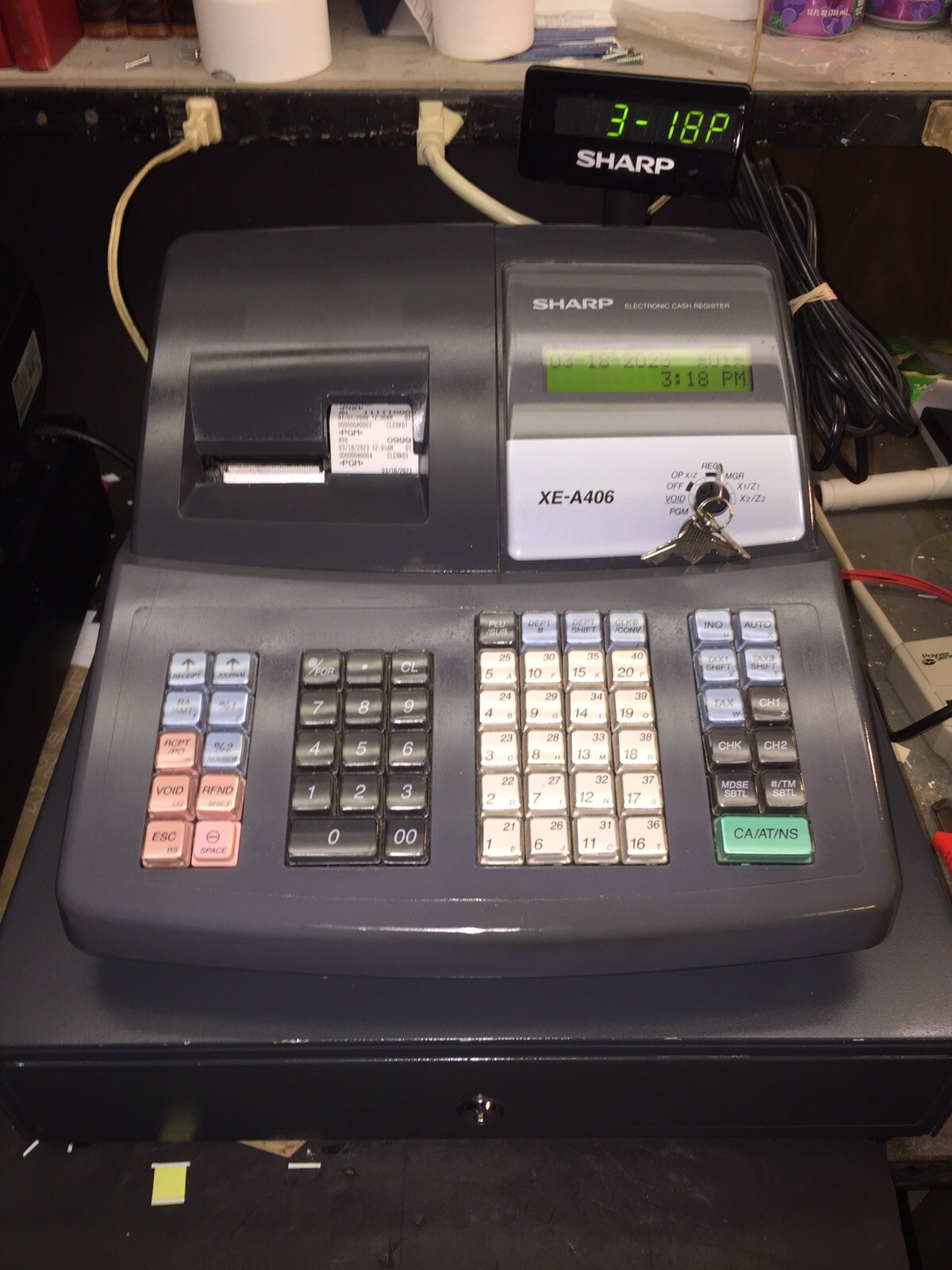 Sharp XE-A42S Cash Register Dual Printer! Great Conv Store! Includes Programming | eBay