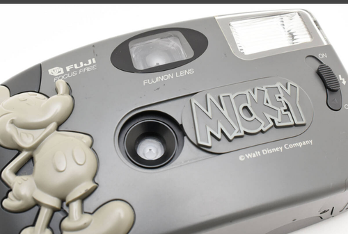 Rare FUJIFILM Hi! MICKEY MOUSE 35mm Film Camera Compact Disney Japan ...
