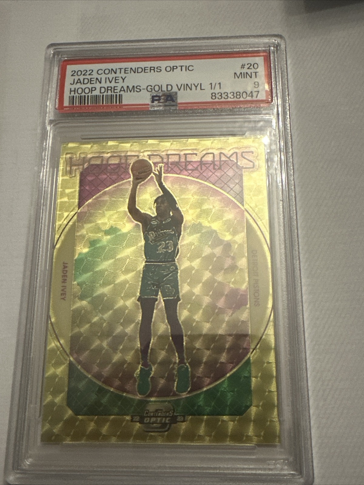 2022-23 Panini Contenders Optic - Hoop Dreams Jaden Ivey Rookie Gold Vinyl 1/1 | eBay