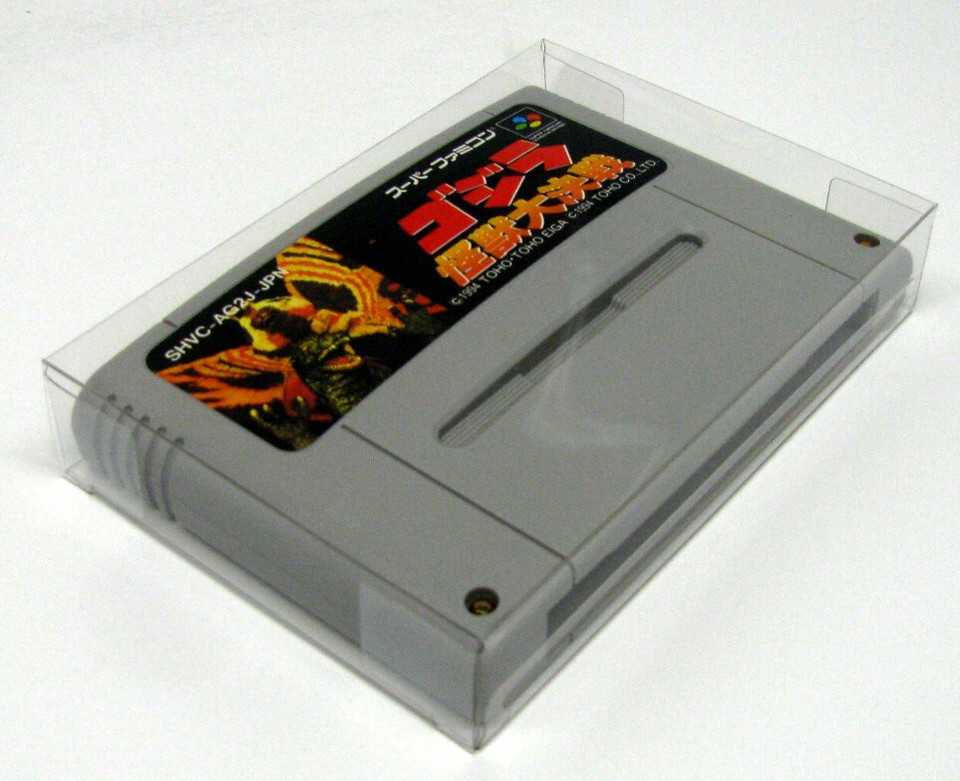 25X NINTENDO SUPER FAMICOM GAME CARTRIDGE - CLEAR PROTECTIVE BOX ...
