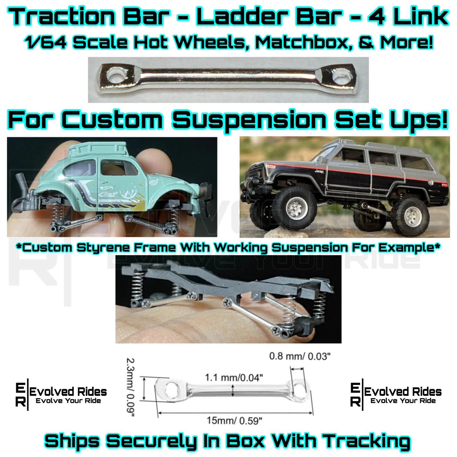 1/64 Scale Custom Suspension Lift Kit Parts 20PC Hot Wheels Matchbox | eBay