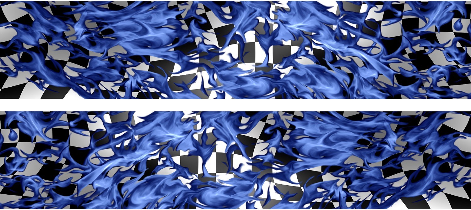 Checkered racing flag fire flames go kart race car sand rail vinyl ...