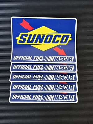 Sunoco Fuel Sticker (5×) Official Fuel Of NASCAR Decals | eBay