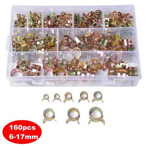 Vacuum Fuel Hose Pinch Spring Clip Clamp Kit 160PCS Clamps Clips ...