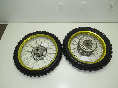 01-07 SUZUKI RM 250 RM250 OEM FRONT WHEEL REAR WHEEL RIMS WHEELS TIRES ...