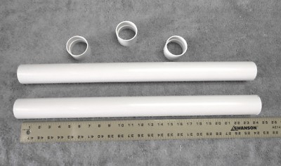 4 ft Central Vacuum Pipe 2"OD PVC + (3) Couplings 4 feet 4' 4ft | eBay