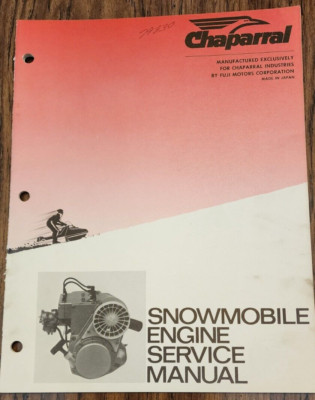 Genuine 1973 Chaparral Snowmobile Engine Service Repair Manual Vintage ...