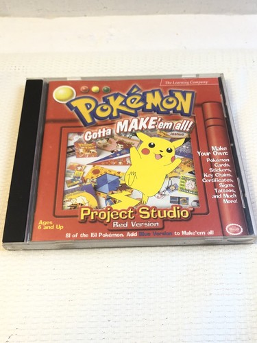 Pokémon Project Studio Red Version PC CDROM 1999 nintendo edit make ...