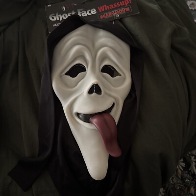 Scream Ghostface Scary Movie Whassup! Tongue Stoned Mask New Wassup! | eBay