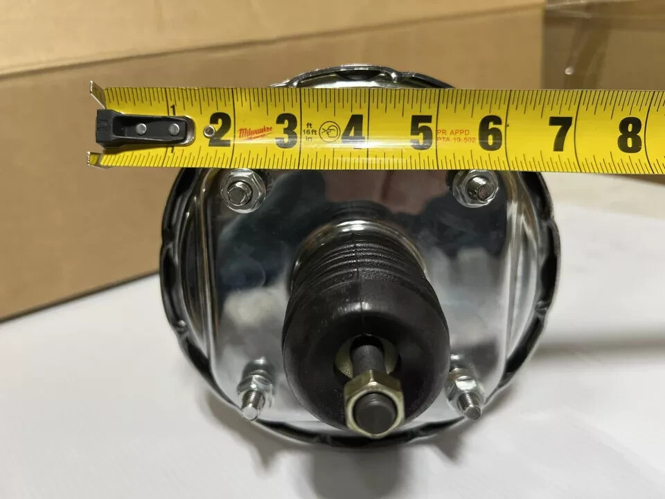 7" Chrome Street Rod Rat Rod Power Brake Booster w/ Bail Top Master ...