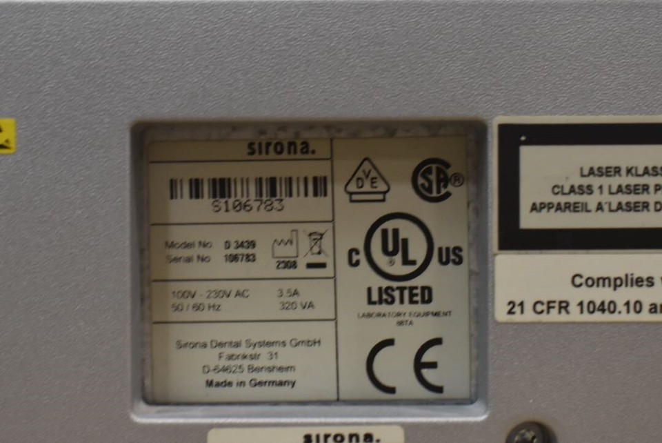 Sirona CEREC inLab MC XL Dental Milling Machine for CAD/CAM Dentistry ...