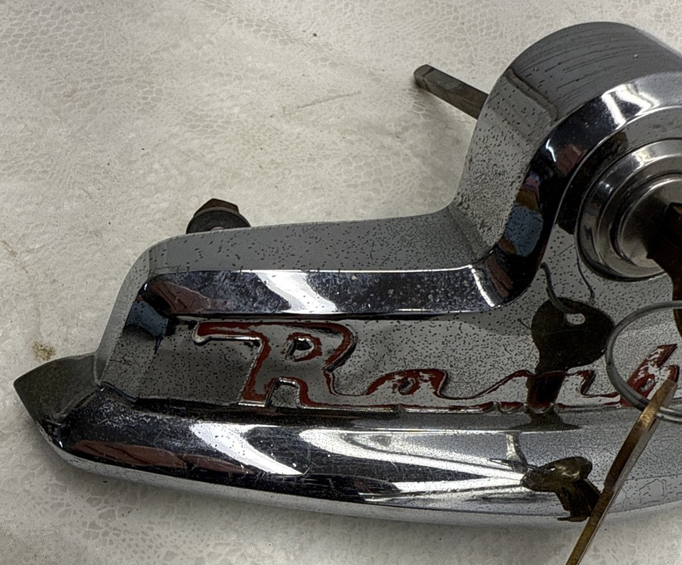 Vintage 1958-1959-1960 AMC Rambler Nash Trunk Lock Cover With Key Trim ...