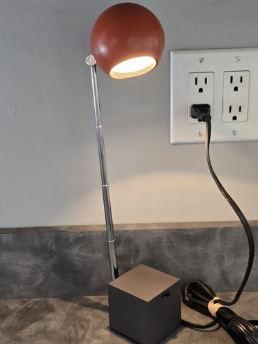 Vintage Michael Lax's Telescoping Red/Orange Lytegem Lightolier Desk ...