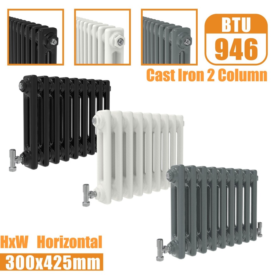 Traditional 2 3 4Column Vertical Horizontal Radiator Cast Iron Style ...