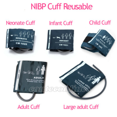 NIBP Cuff Reusable Infant Cuff Single Hose,Infant/Child/Adult/Large ...