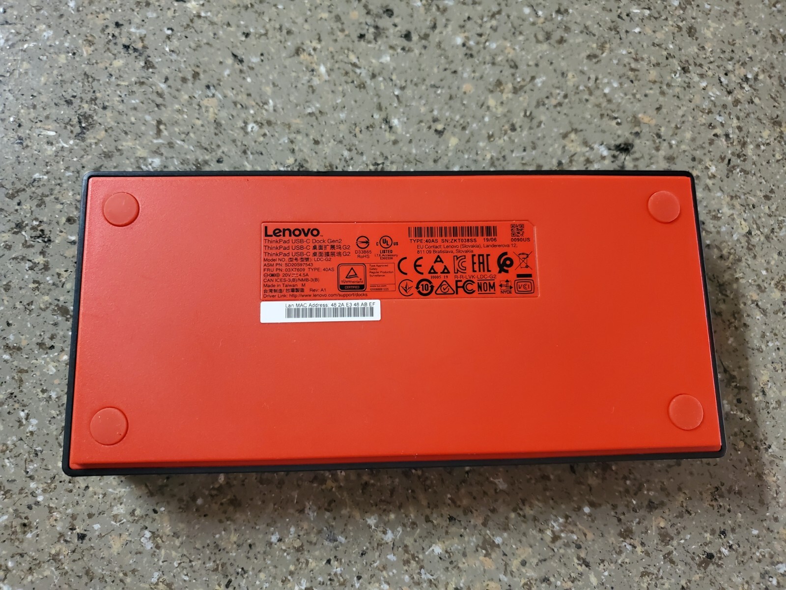 Lenovo ThinkPad USB-C Dock Gen 2 Docking Station - 40AS (Dock Only ...