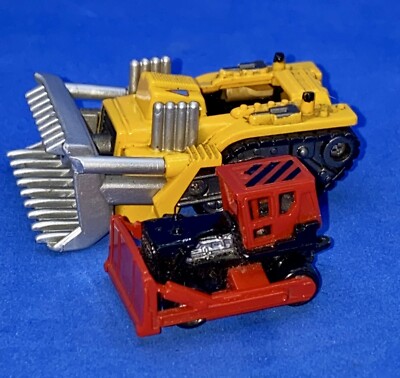 Vintage Micro Machines Construction Red Bulldozer Highway Warriors 1990 ...