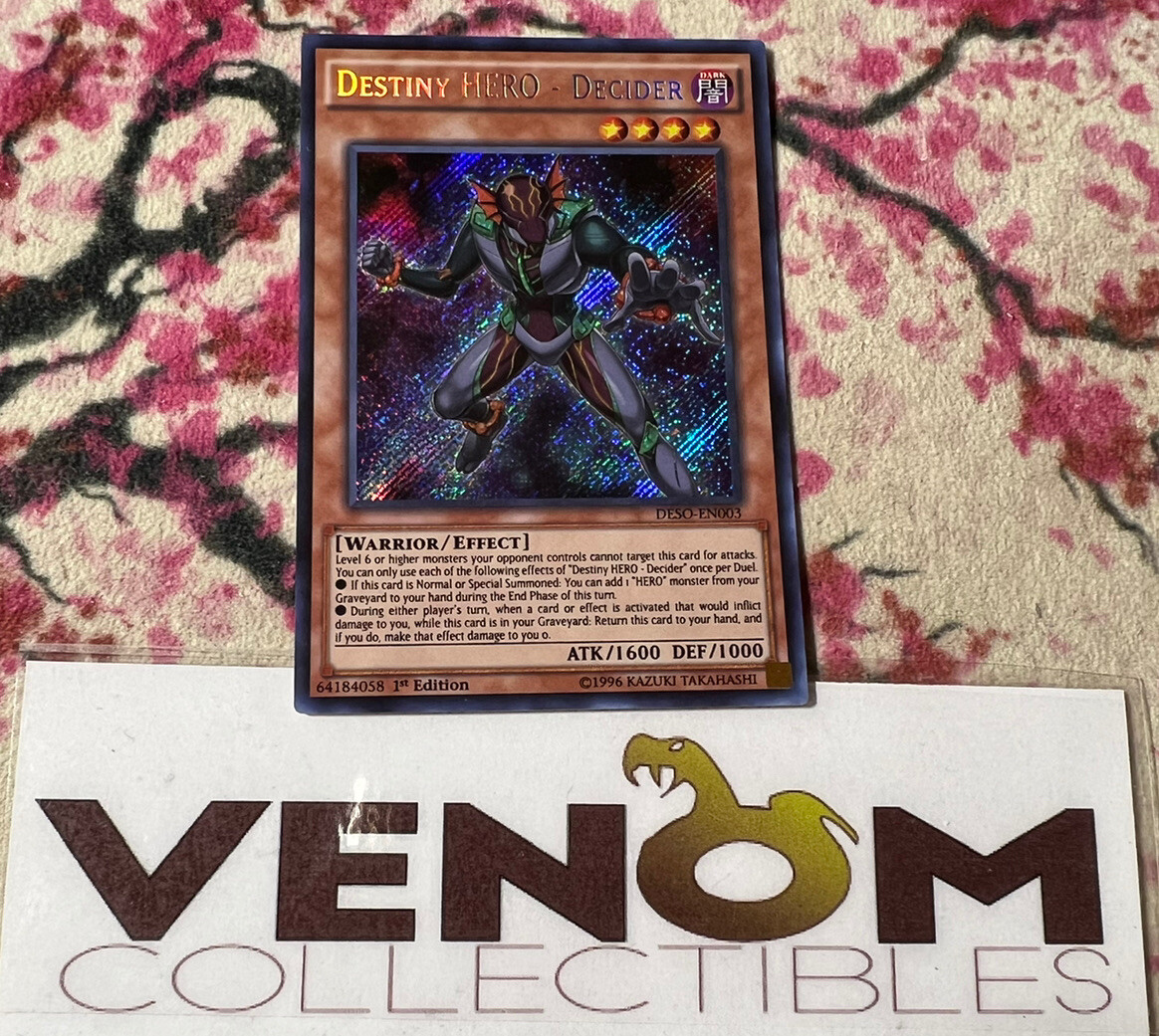 1x (M/NM) - Destiny HERO - Decider - DESO-EN003 - Secret Rare 1st ...