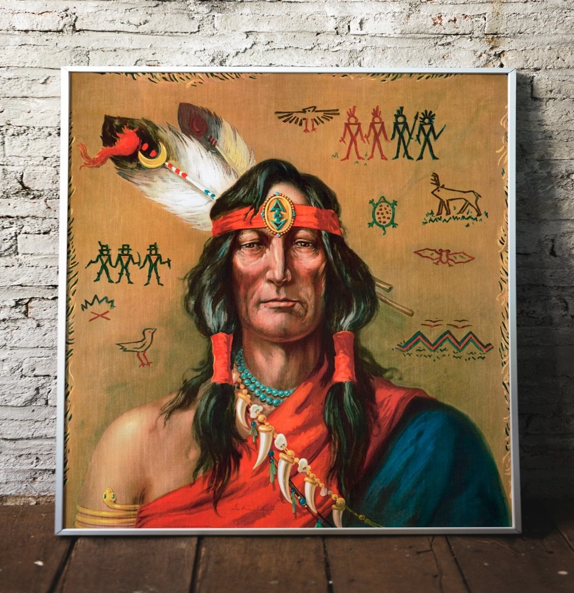 Native American Face Paint Meanings Native American Oil Painting
