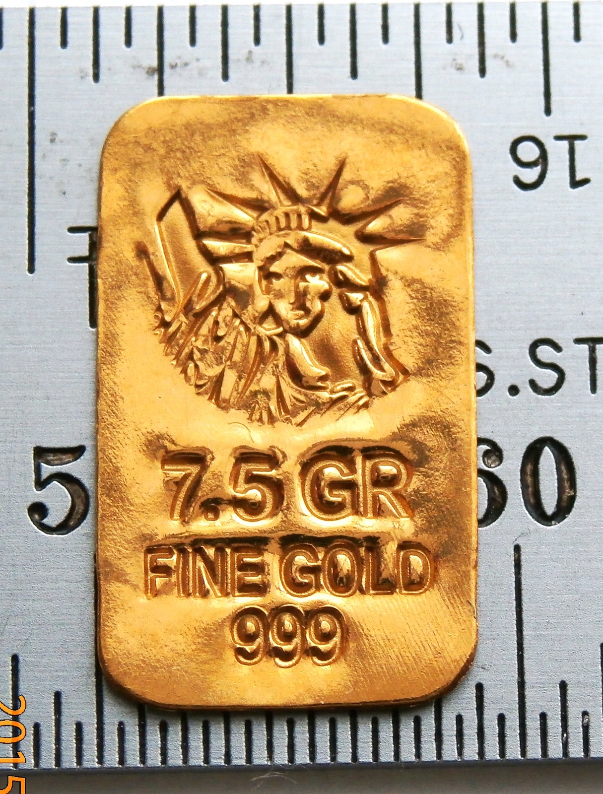 GOLD APPROX 1/2 GRAM (24K PURE GOLD BULLION BAR 999 FINE PURE GOLD g23 ...