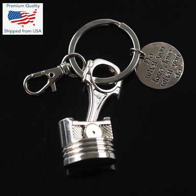 Piston Keychain Clip Connecting Rod Key Chain Do What You Love Charm ...