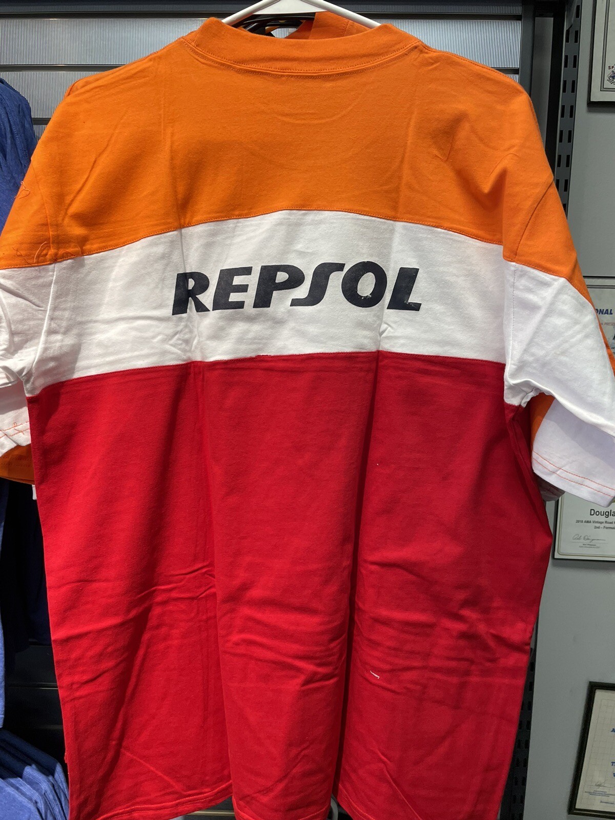 REPSOL Orange White Red XL T Shirt Moto 23 X 27 | eBay