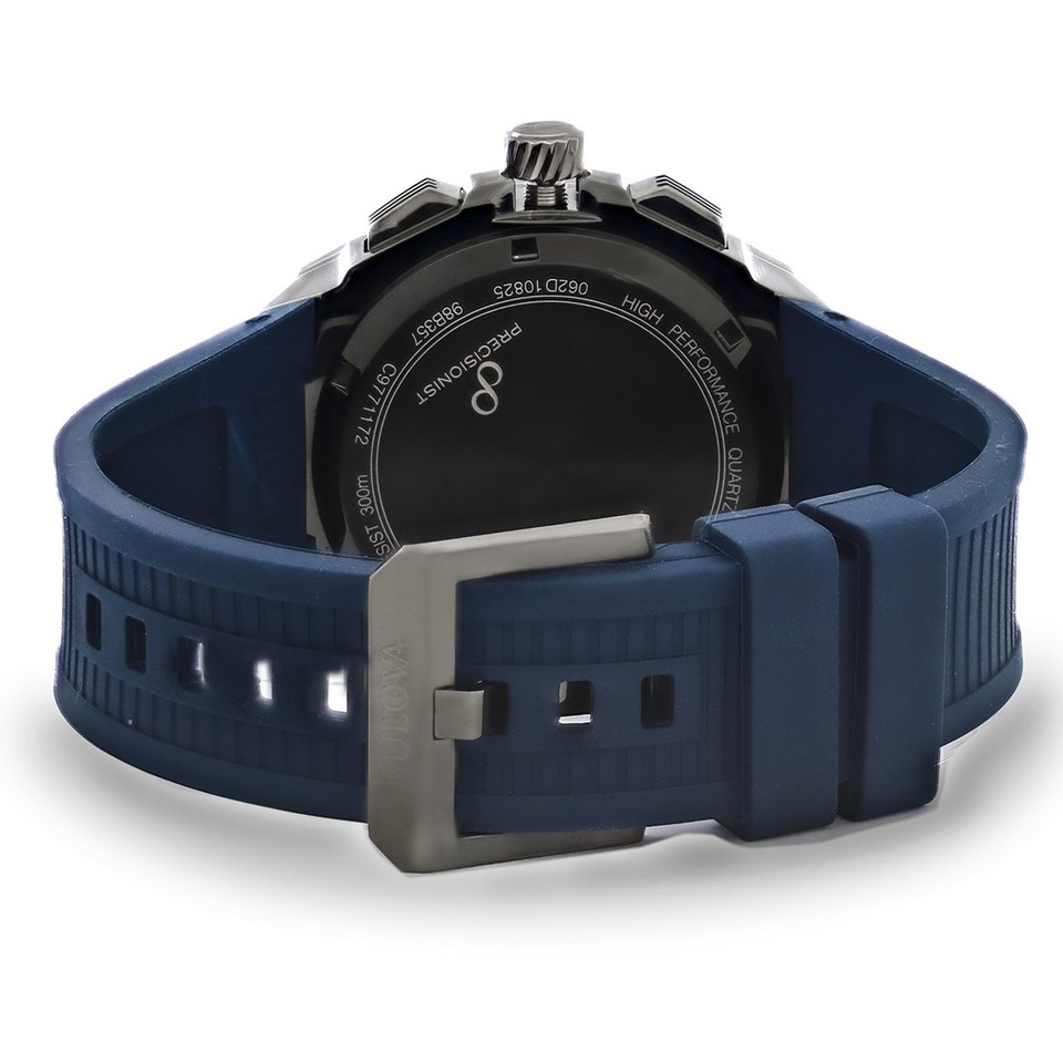 Bulova Precisionist X Chronograph Gunmetal ION Stainless Quartz Watch ...