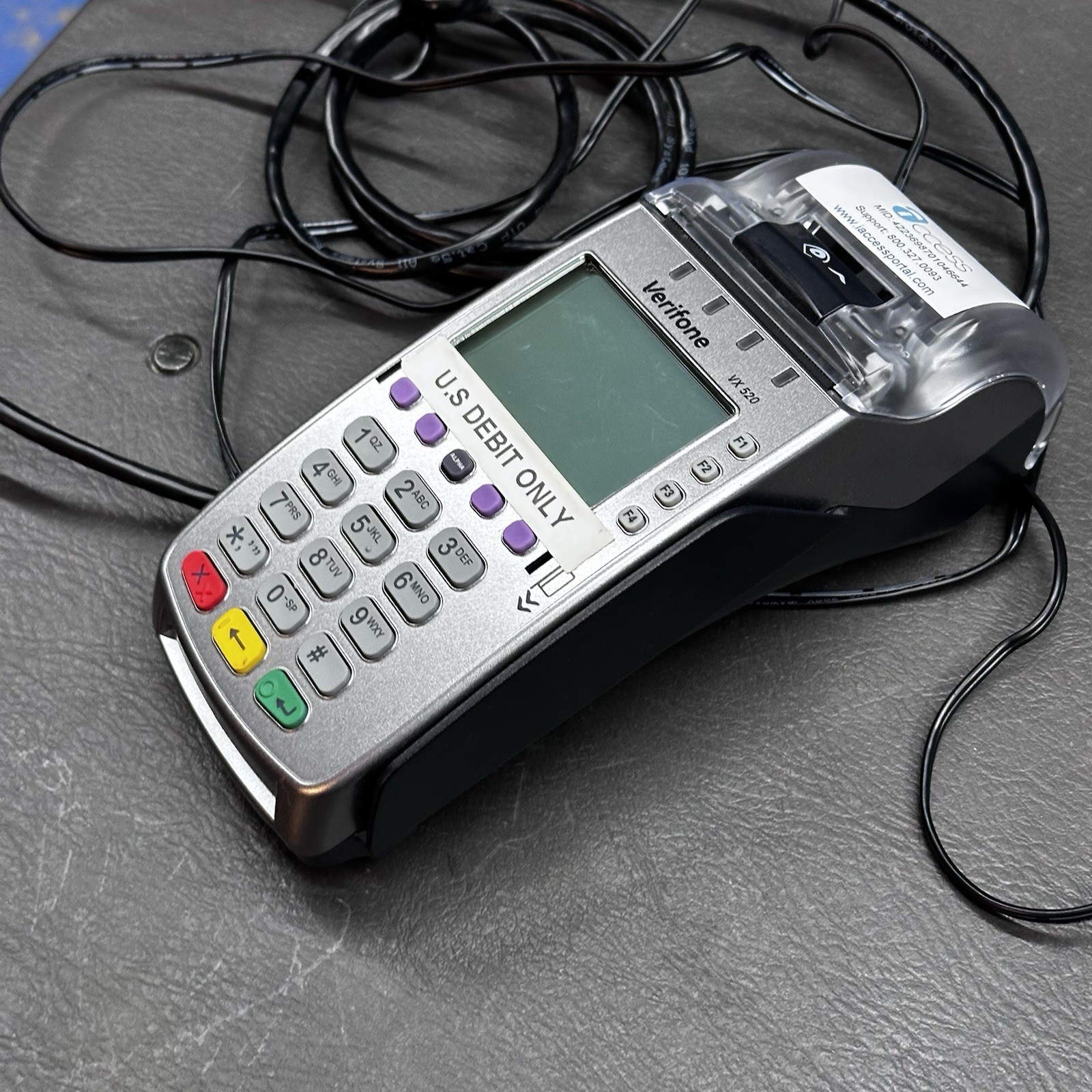 VERIFONE VX520 CREDIT / DEBIT CARD POS TERMINAL WITH POWER CORD | eBay