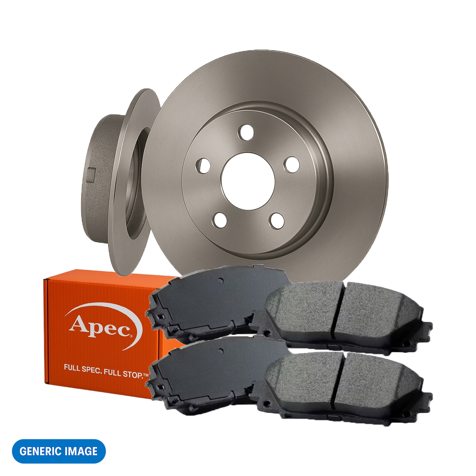 APEC Rear Brake Discs & Brake Pads Set Braking Kit Fits Jaguar S-Type ...