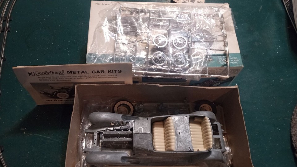 Vintage Hubley SJ Duesenberg Town Car 1:18 Scale Metal Model Hobby Kit ...
