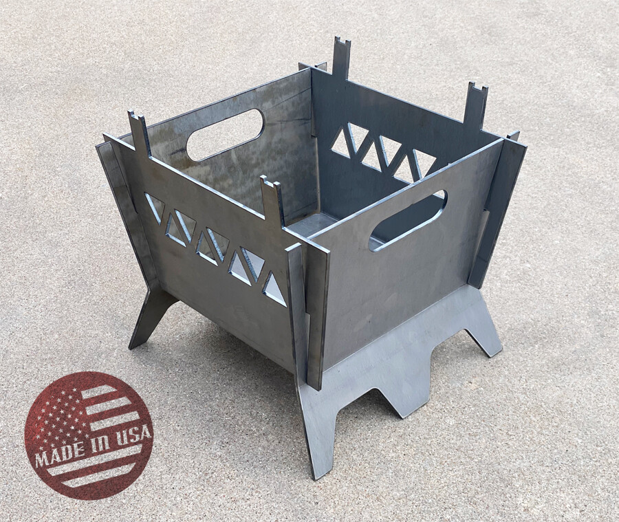 [Spring] Heavy Duty Modular Collapsible Steel 13" Portable Camping Fire ...