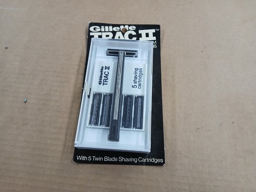 Vintage NOS Gillette Trac II Twin Blade Shaving System - Razor in ...