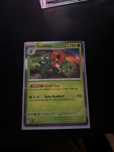Scovillian 25/197 Sv03 Obsidian Flames Holo Pokemon TCG Comes In Lapras ...