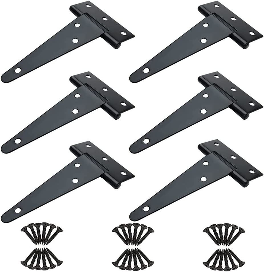 4 Inch T Strap Hinges, Heavy Duty T-Strap Shed Door Hinges Gate Hinges ...