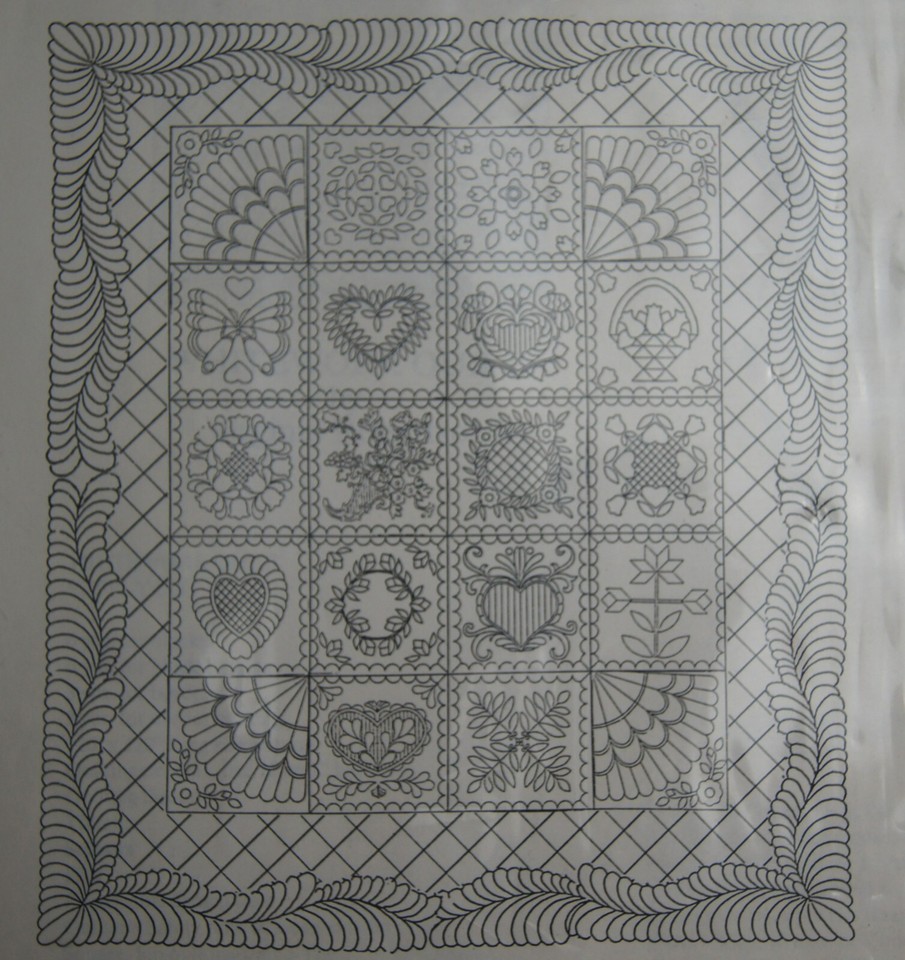 Whitework Quilt Pattern Quilt As You Go 14" Blocks 54" X 70" Quilt | eBay