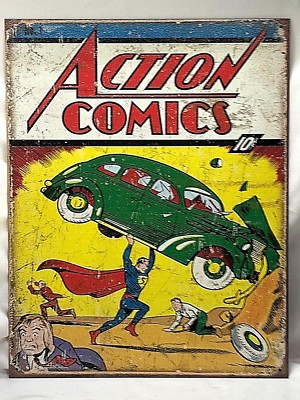 NEW Superman First Issue Cover Tin Sign - 12.5 W x 16 H. 1965 | eBay