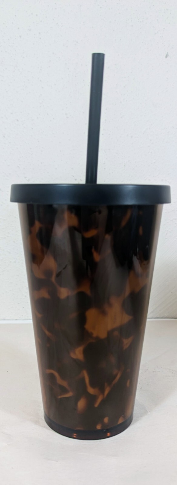 Starbucks Tortoise Shell Mocha Swirl Cold Cup Tumbler Grande 16 oz Lid ...