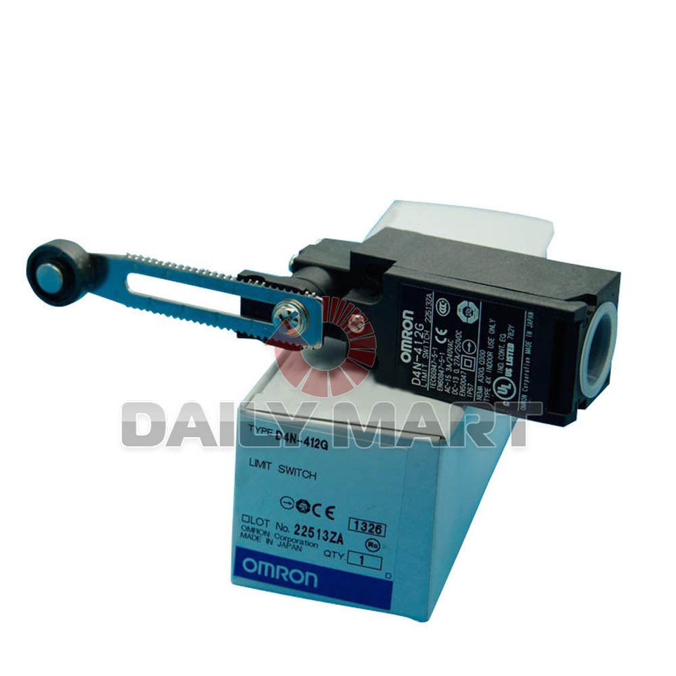 New Omron Limit Switch D4N-412G Side Rotary Adjustable Roller DPST (1 ...