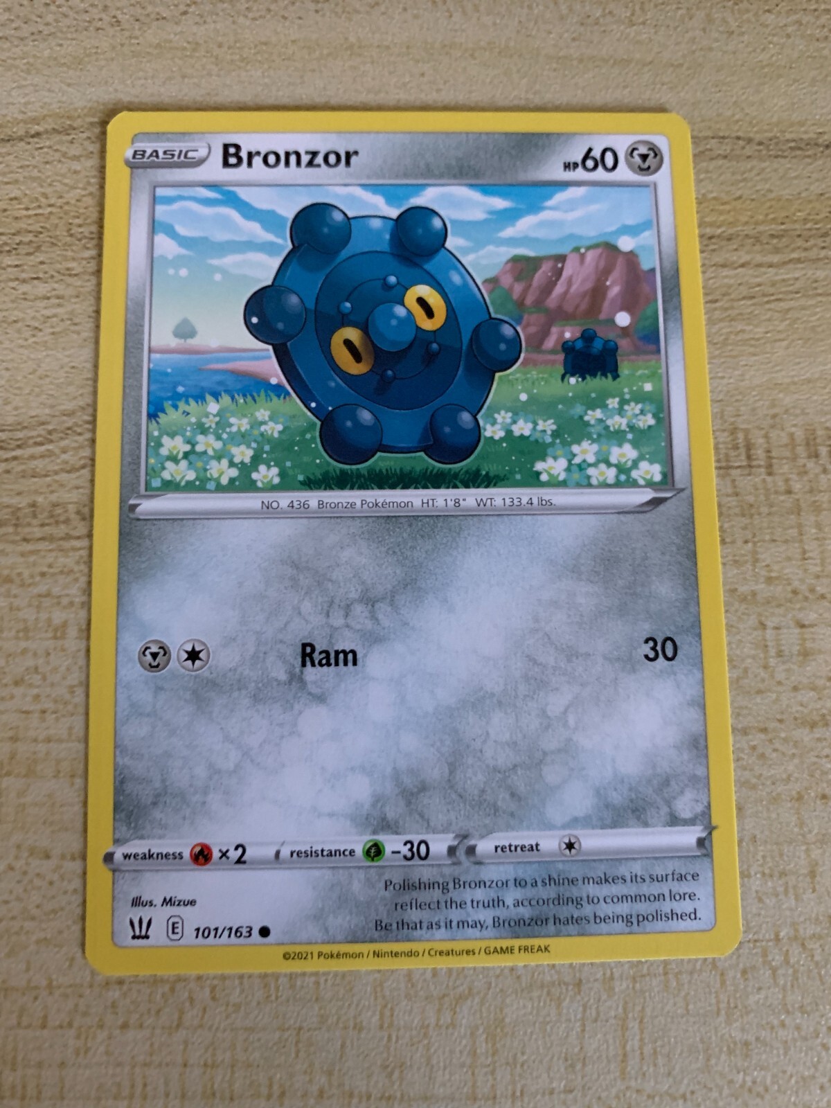 Pokemon Card - Battle Styles Bronzor 101/163 - NM | eBay
