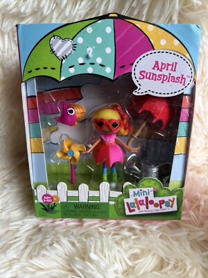 Lalaloopsy Mini April Sunsplash 3” Doll & Pet Bird W/ Accessories ...